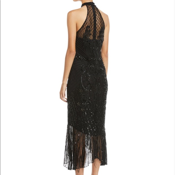 Parker Dresses Parker Black Aster Beaded Halter Gown Poshmark